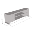 Woody EF TV Stand for TVs up to 85", Modern High Gloss 77 ...