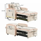 Aukfa Sleeper Chair Bed, Convertible Pull Out Sofa Bed for Living Room ...