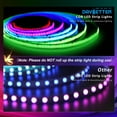 DAYBETTER RGB IC COB LED Strip Lights, 16.4ft Bright LED Lights, Phone ...