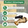MINSUI-Brass Water Container Rain Barrel Spigot Kit, 1/2" Inlet to 3/4 ...