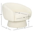 SAFAVIEH Couture Petryna Modern Boucle Solid Swivel Accent Chair, Ivory ...