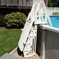 "Vinyl Works AF Strong Adjustable 24"" Swimming Pool Ladder with Gated ...
