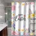 Easter Bunny Easter Eggs Shower Curtain Floor Mat 4-piece Set - Home ...