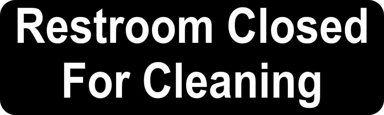 10inx3in Restroom Closed For Cleaning Magnet Vinyl Magnetic Business ...