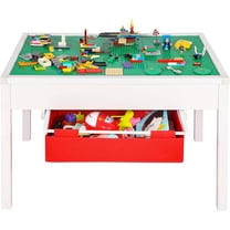 REDCAMP 2 in 1 Kids Activity Table with Storage Drawers, Wooden ...