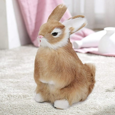 Plush Rabbit Toy Mini Realistics Plush Toy Collection Lifelike Easter ...