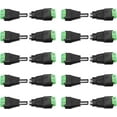 Guy-Tech 10 Pairs 12V Male+Female 2.1x5.5MM DC Power Jack Plug Adapter ...