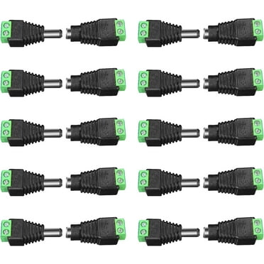 12V DC Power Connector 5.5mm x 2.1mm, Guy-Tech (10 x Male + 10 x Female ...