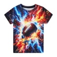 Boys T Shirts Size 3-4Y Kids Pattern Print Crew Neck Short Sleeve ...