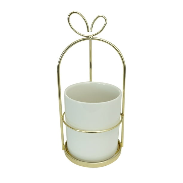 Portavaso con asa de hierro vaso organizador de cerámica ilios innova Dorado | Bodega Aurrera en ...