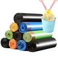 6 Rolls Colored Drawstring Garbage Bags Portable Rubbish Bag Recycling ...