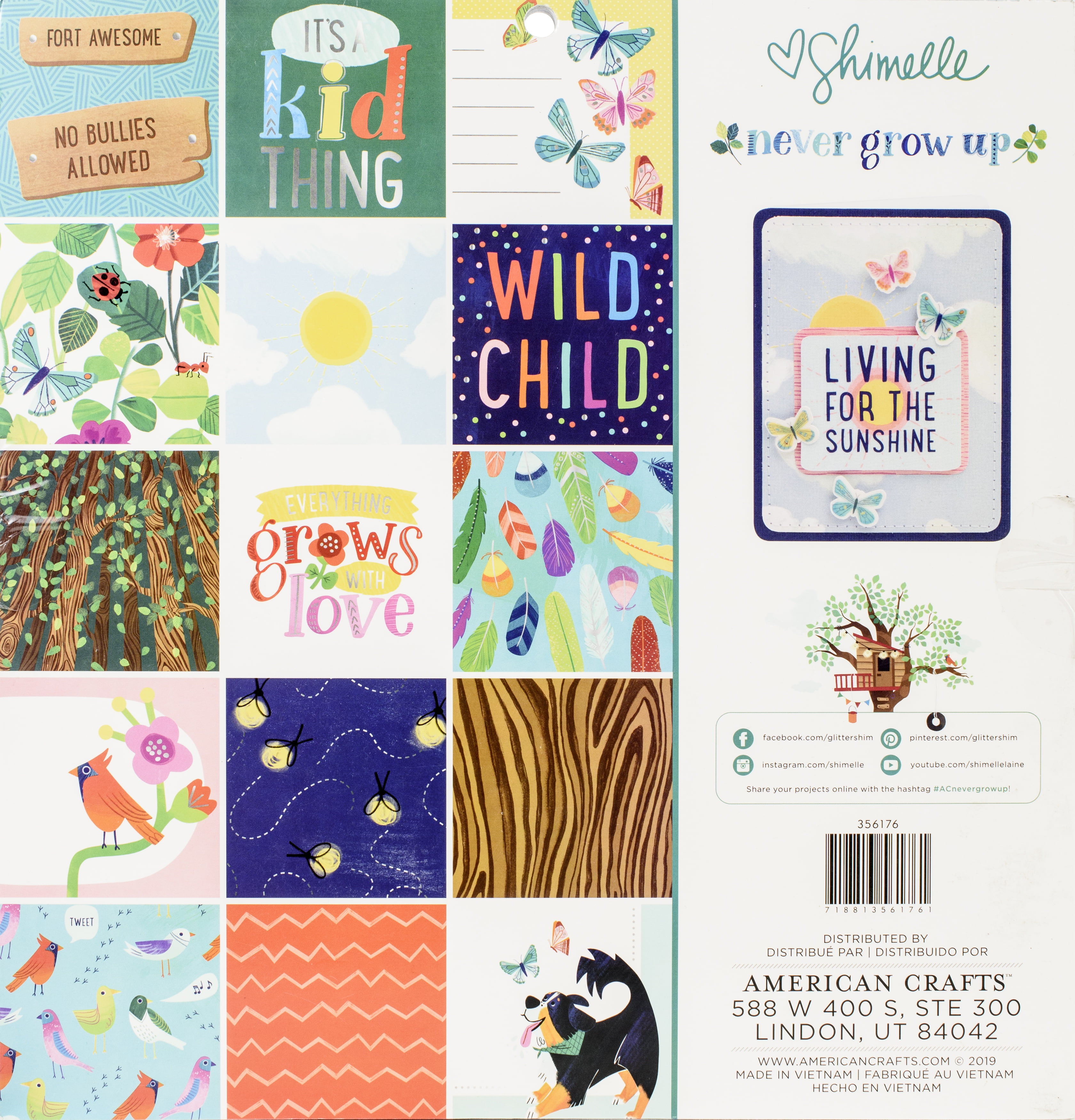 American Crafts Single-Sided Paper Pad 12"X12" 48/Pkg-Shimelle Never ...