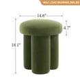 Zesthouse 14.6″Wide Modern Round Ottoman, Mushroom Footrest Stools ...