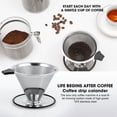 WM25 Stainless Steel Cone Coffee Dripper, Slow Drip Coffee Filter ...