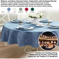 Newbridge Ribbons and Bows Damask Fabric Tablecloth, Blue, 60 x 102 ...