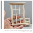 Leifggao Doll House Window Prop DIY Mini House Decoration Mini 12-Pane ...