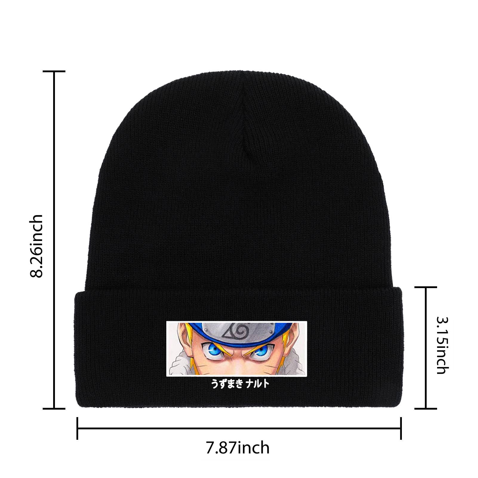 Buy SOSPIRO Naruto Beanie Knit Hat 3 Pieces Set Anime Stretchy Cap Warm ...