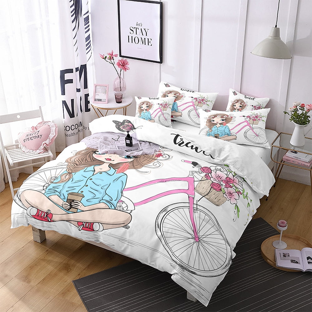 Cartoon Bedding Bed Set 3D Printed Lightweight Bedding Duvet Cover Sets ...