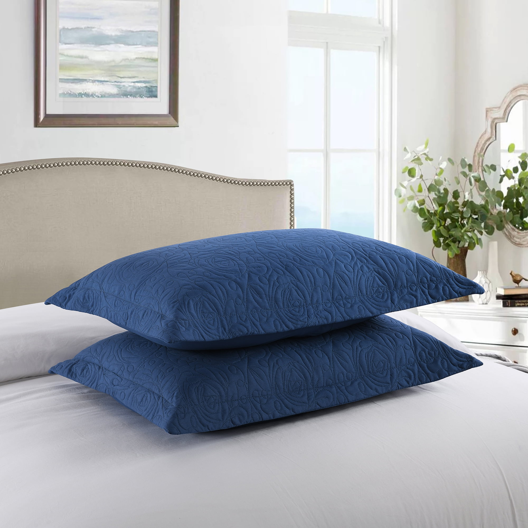 Dark Blue Pillow Shams