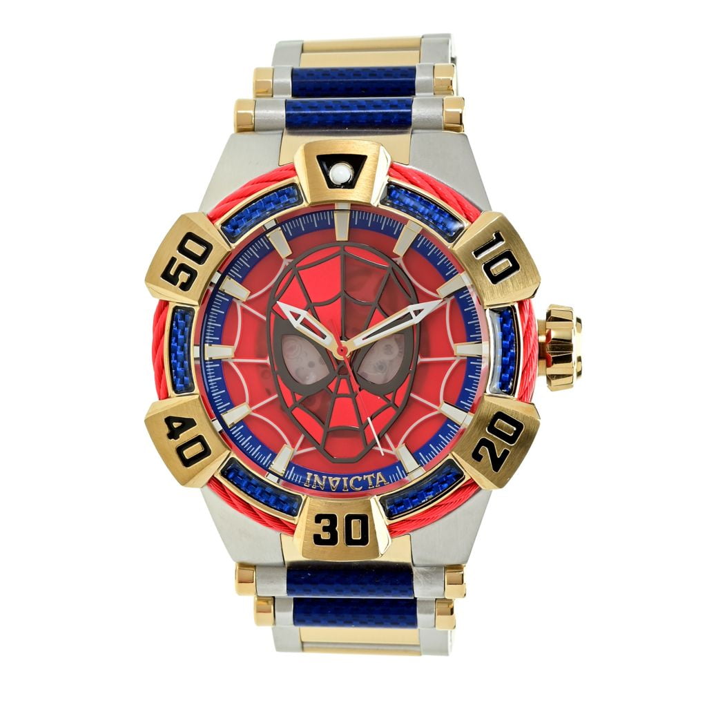 Invicta Marvel 52mm Spider-Man Lt Ed Automatic Skeletonized Watch ...