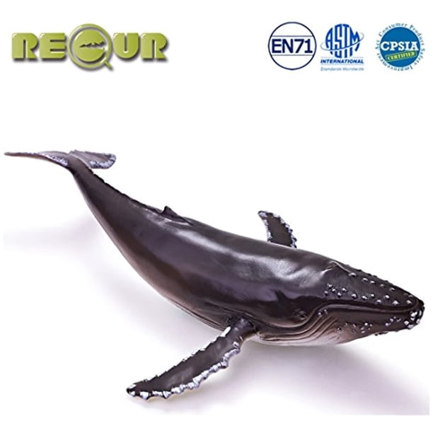 RECUR Toys 12" Humpback Whale Figure Toys, Soft Hand-Painted Skin ...
