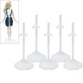 CHZIMADE 10 Pieces Plastic Clear Doll Stand Display Holder for Dolls ...