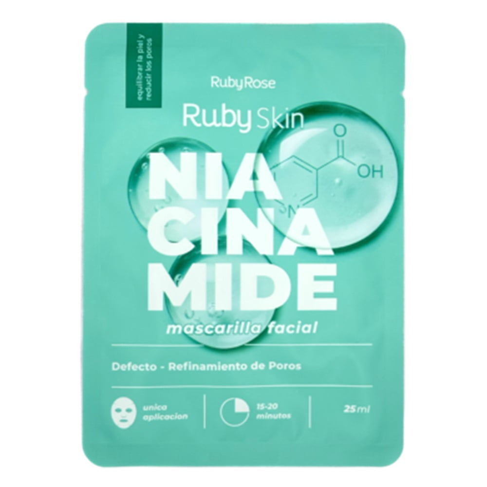 12 Mascarillas Faciales Ruby Rose Niacinamide HB-805 | Bodega Aurrera ...