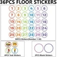 Line up Spots forClassroom 36Pcs 4in/10cm Floor Numbers Stickers 1-30 ...