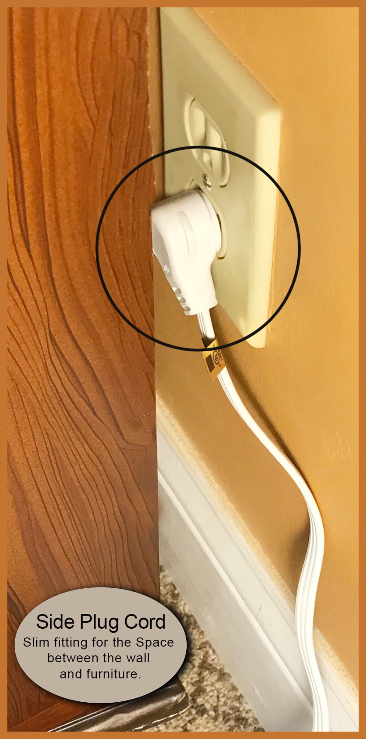 Royal Designs White 6 Foot Indoor/Outdoor Extension Cord, Set of 2 ...