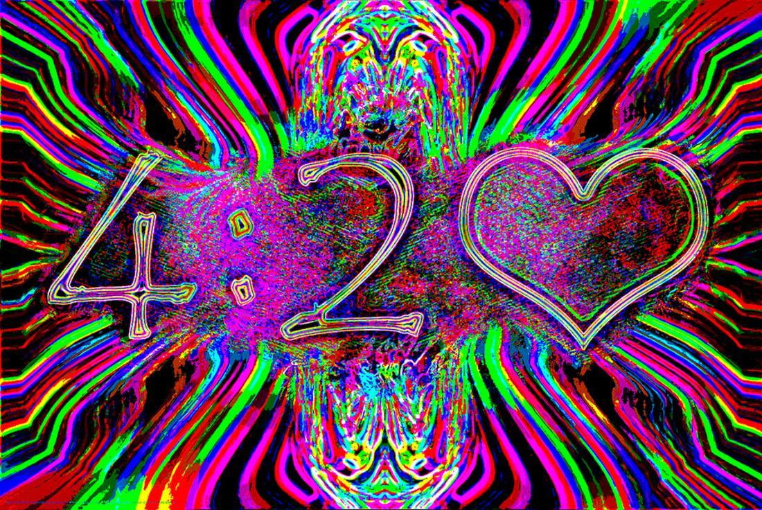 420 Neon Poster - 36x24 - Walmart.com