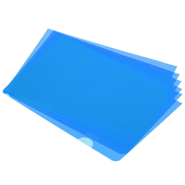 Uxcell L Type Folders A5 Plastic Clear Folder File Jacket Sleeves, Blue ...