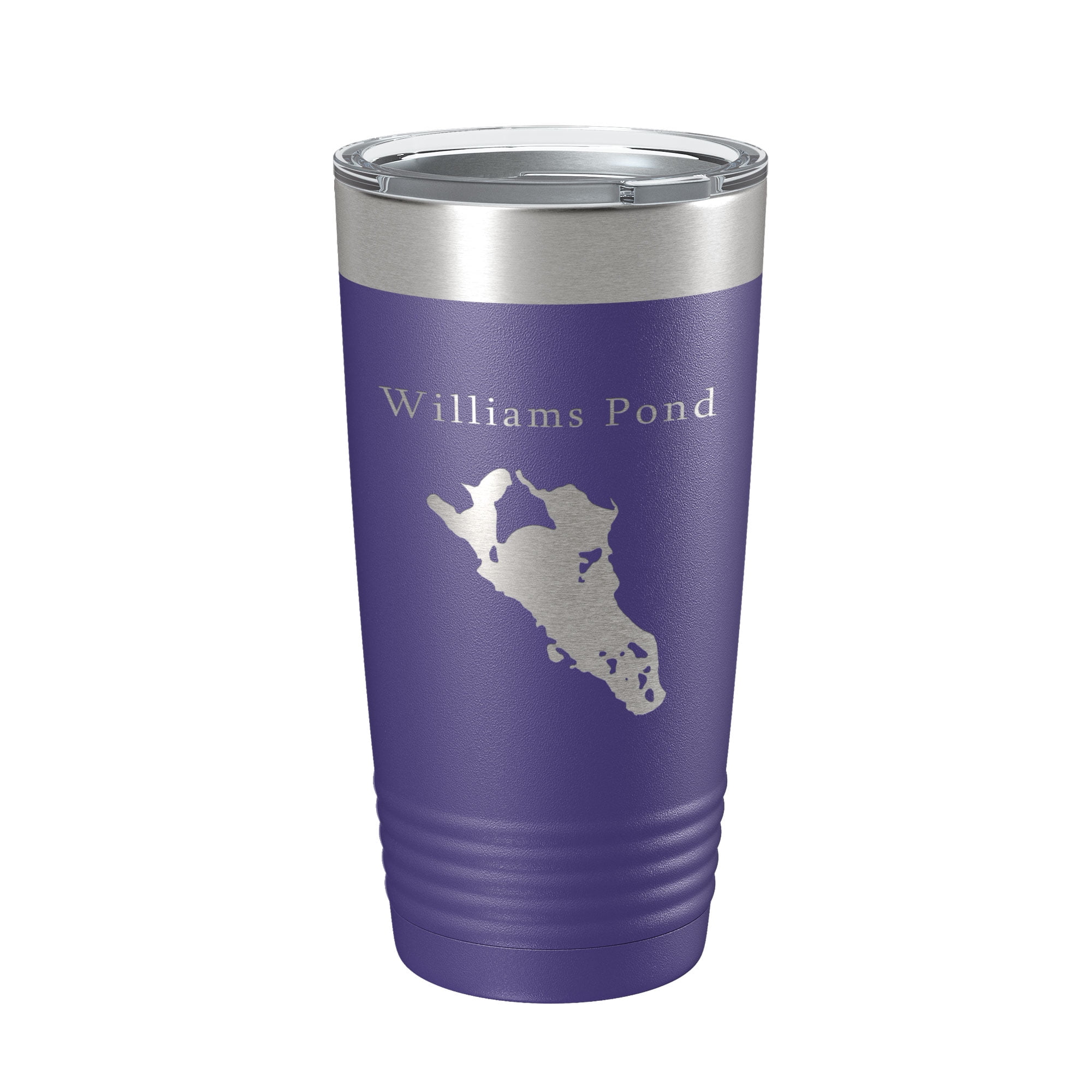 Williams Pond Tumbler Lake Map Travel Mug Insulated Laser Engraved ...