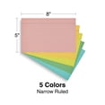 "Staples Large 5"" x 8"" Colored Line Ruled Pastel Index Cards, Big ...