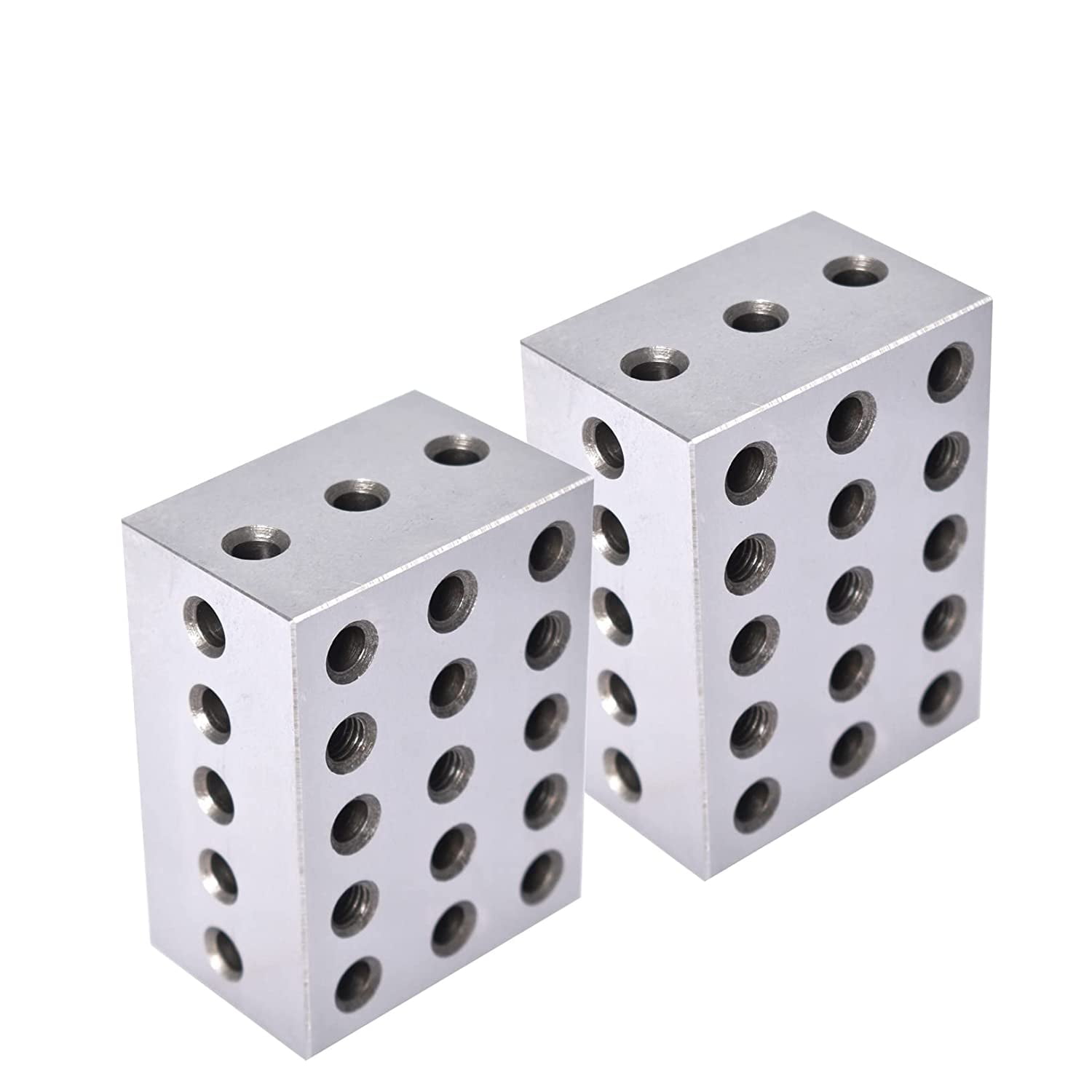EPOTOOR 2-3-4 Machinist Blocks Matched Pair, 23 Holes Ultra Precision ...
