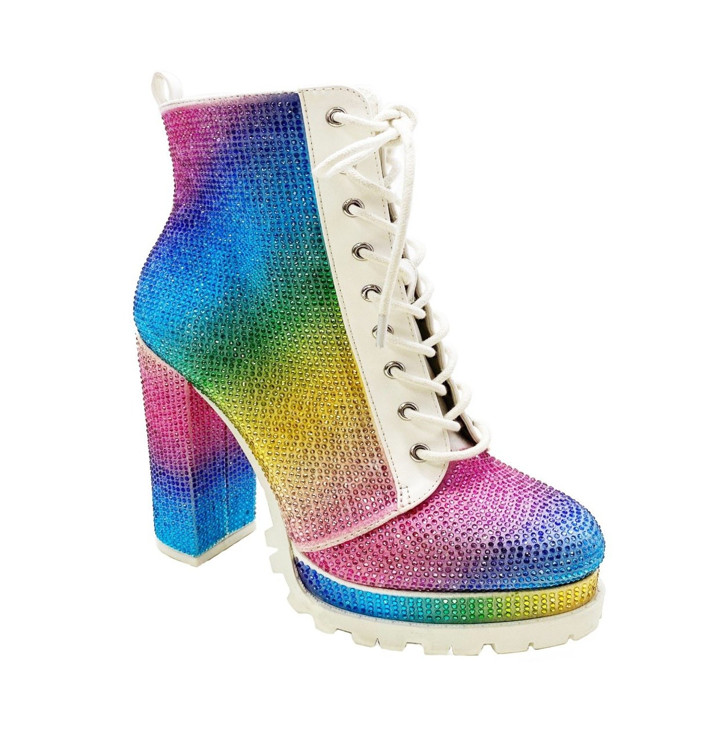 VIVIAN -15 RHINESTONE LUG SOLE BOOTIES Leopard print - Walmart.com