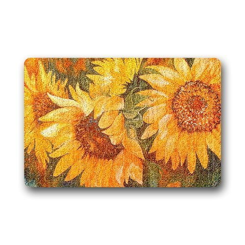 WinHome Sunflower Doormat Floor Mats Rugs Outdoors/Indoor Doormat Size ...