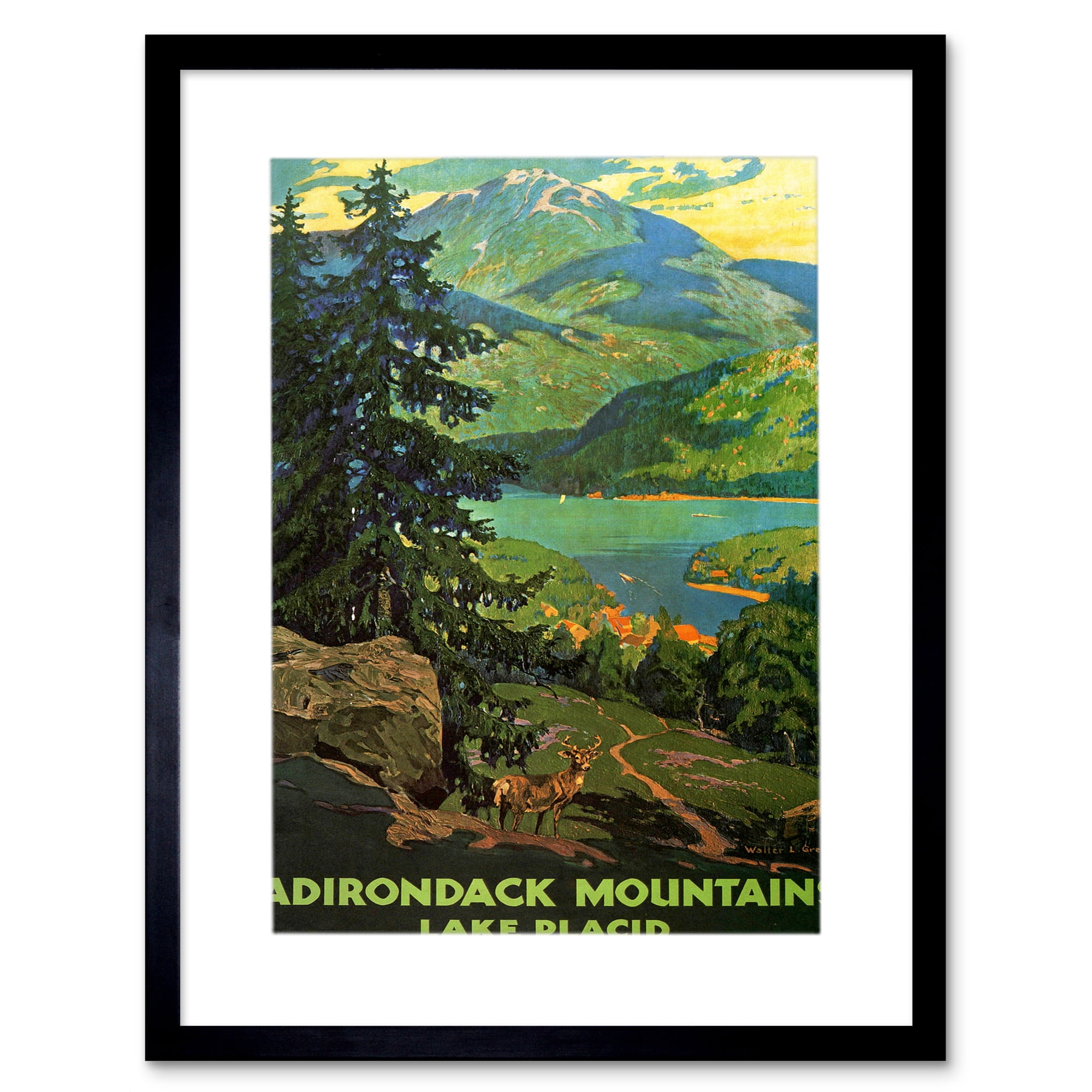 Adirondack Mountains Lake Placid Lakeside Forest Nature Landscape ...