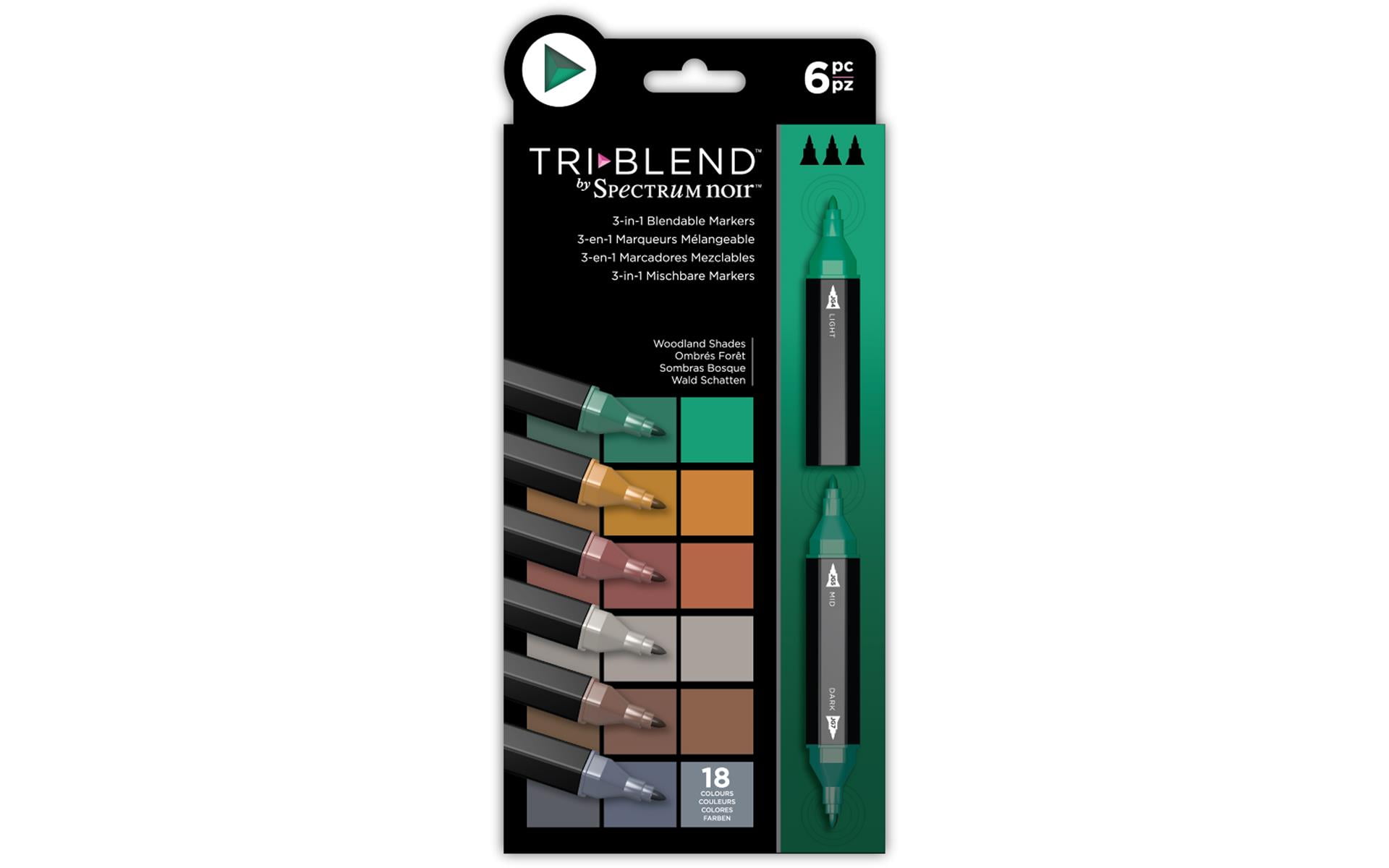 CC Spectrum Noir TriBlend Marker Set 6pc Woodland - Walmart.com