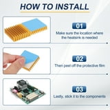 Uxcell Heatsink Aluminum Heat Sink with Thermal Sticker for Raspberry ...