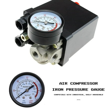 Tatum88 Air Compressor Pressure Gauge, Compressed Air Pressure Gauge 0 ...