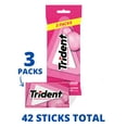 Trident Sugar Free Gum, Bubblegum Flavor, 3 Packs (42 Pieces Total ...