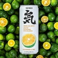 GENKI FOREST Bubbly Flavored Calamansi (Lime) Sparkling Water, 11.15 fl. oz Can - Pack of 24 ...