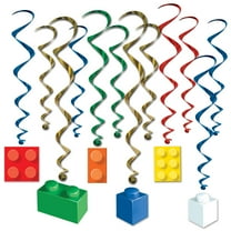 Party Central Pack of 12 Multi-Color Building Block Streamers 72 ...