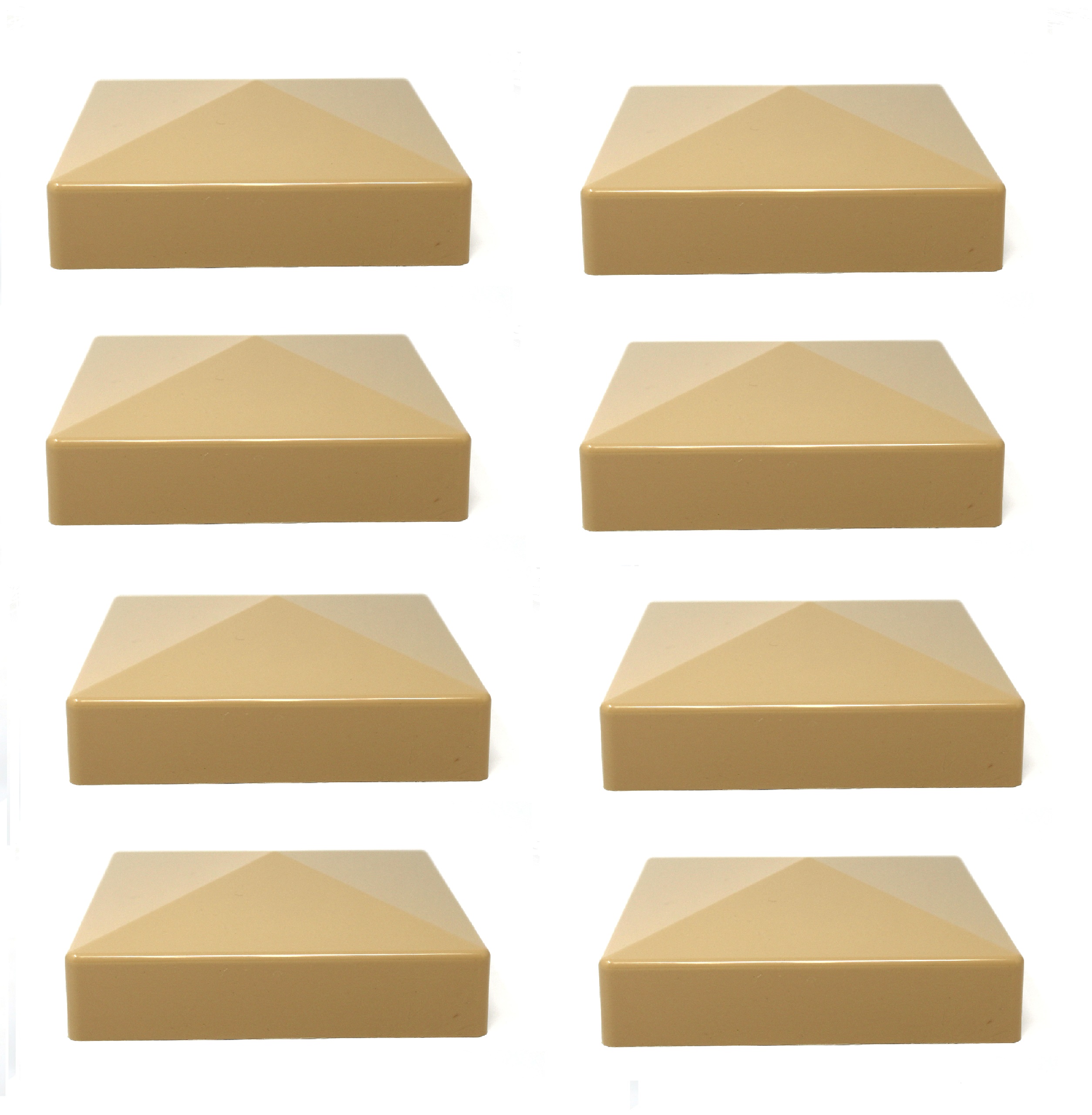 Pyramid True 5x5 (127mmx127mm) Plastic Fence Post Cap Tan 8 - Walmart.com