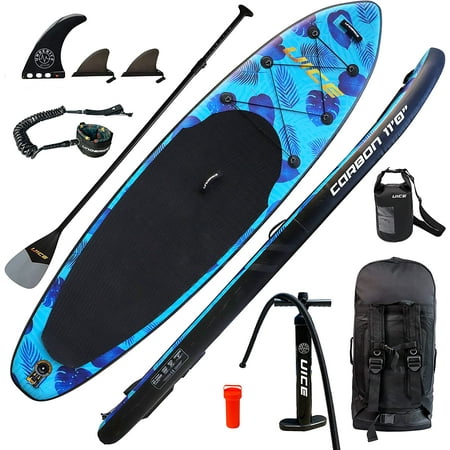 Diayung Black Carbon Inflatable Stand Up Paddle Board with Oversize ...