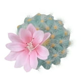 Mainstays 6.4" Artificial Teal Cactus with Pink Flow Pick - Walmart.com
