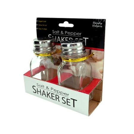 Bulk Buys HR221-36 Squared Salt and Pepper Shaker Set - Walmart.com