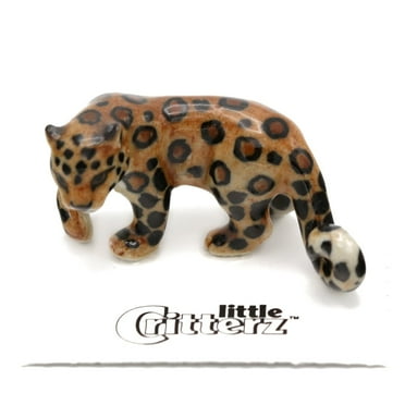 Little Critterz Fox Gray Fox "Climber" Animal - Hand-painted Home Decor Animal Decorative ...