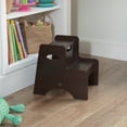 KidKraft Wooden Two-Step Children's Stool with Handles - Espresso ...