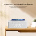 Fansbe Digital Alarm Clock Bluetooth, Wireless Charging Vibrating Alarm ...